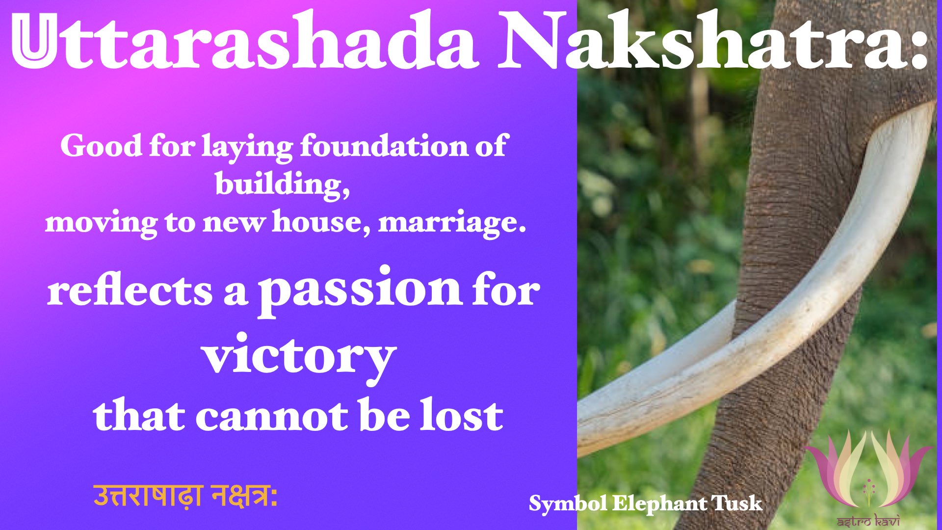 Uttara Ashadha(To Gain Victory that can never be Lost) – Astro Kavi